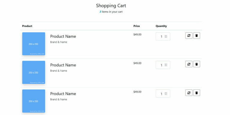 Plantillas gratuitas de carrito de la compra en Bootstrap - Mister digital - Blog de SEO y Marketing